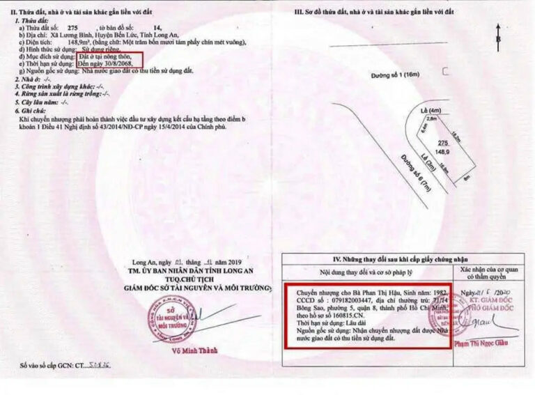 Trên sổ đỏ ghi thời hạn sử dụng đất có ý nghĩa gi?